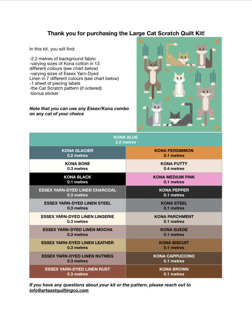 Cat Scratch PATTERN – Piece Fabric Co.