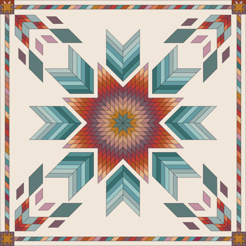 Great Plains Star Quilt Kit - Pure Solids version – Piece Fabric Co.